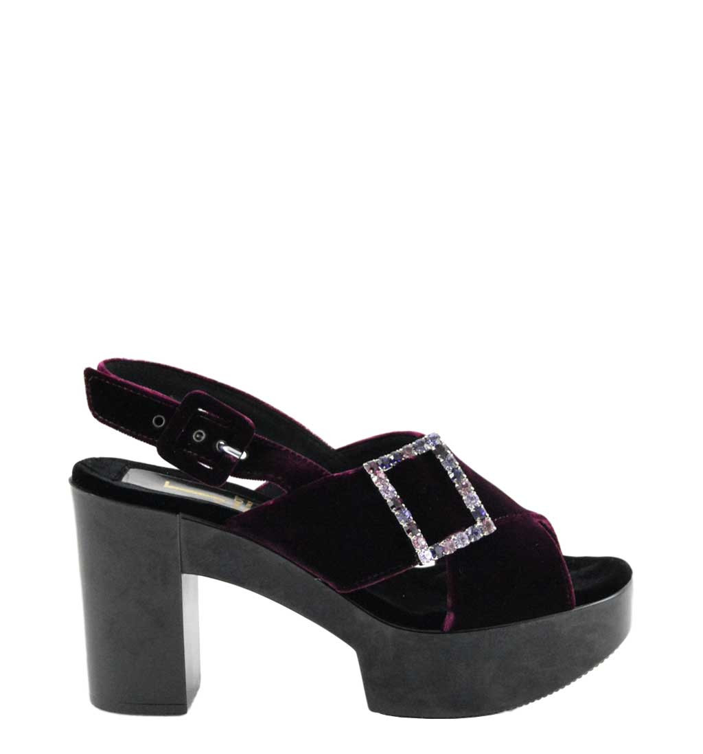 Jeannot sandali in velluto 42091900AVEL641AMARO .Shop Online | Fratinardi