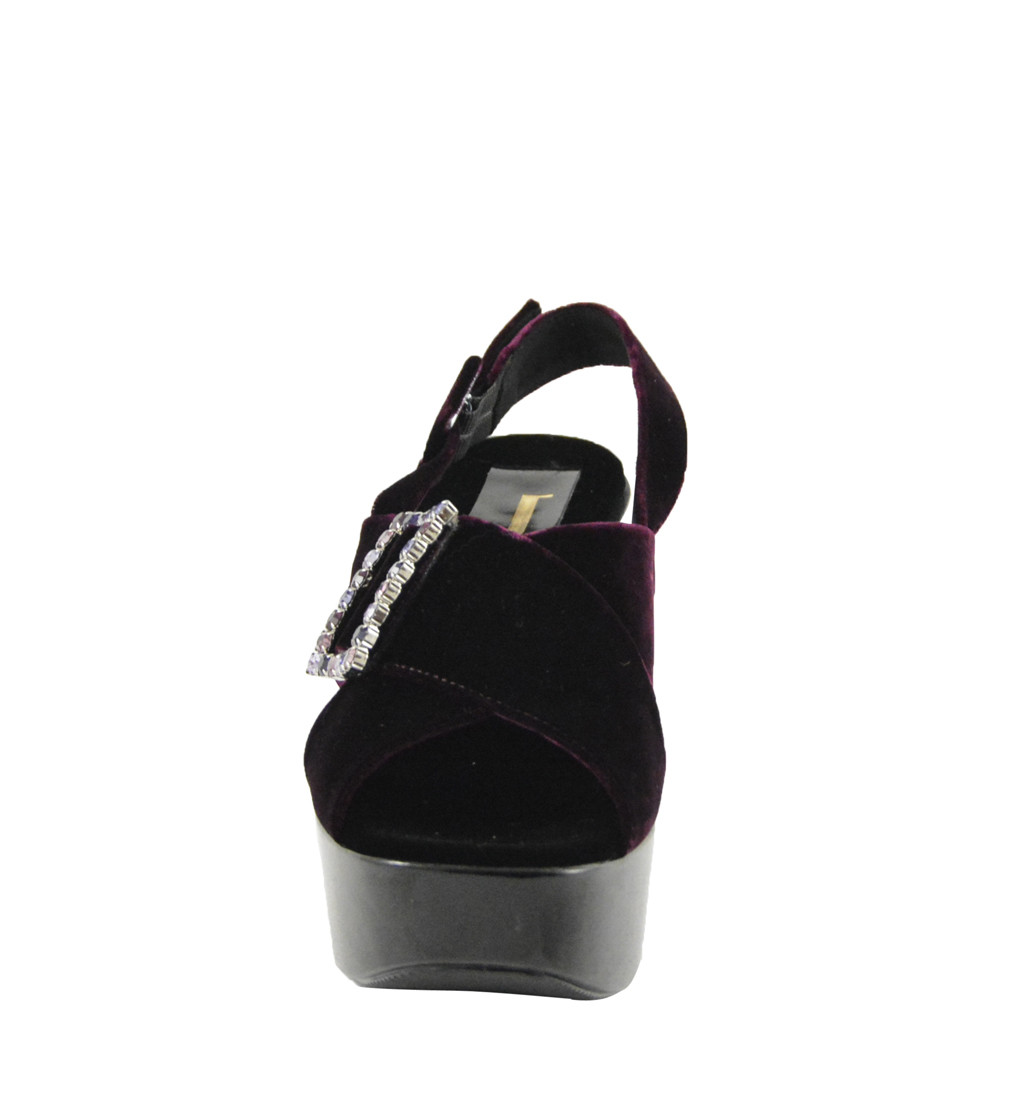 Jeannot sandali in velluto 42091900AVEL641AMARO .Shop Online | Fratinardi