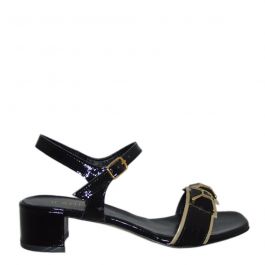 Jeannot Sandali Neri Tacco 50 mm | La Nuova Collezione